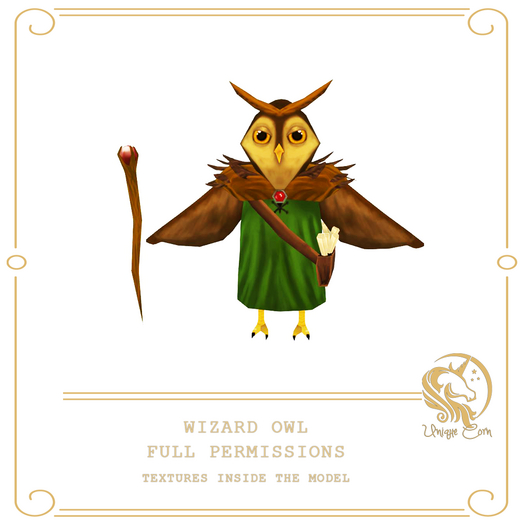 Second Life Marketplace - Full Perm Wizard Owl